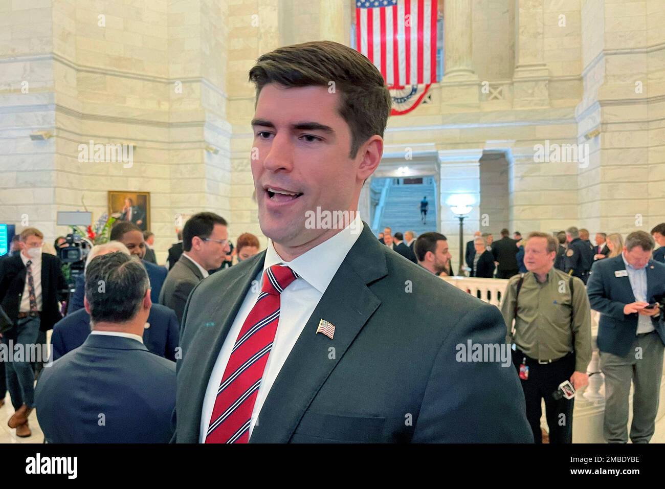 FILE - Arkansas Republican Gubernatorial candidate Jake Bequette speaks ...