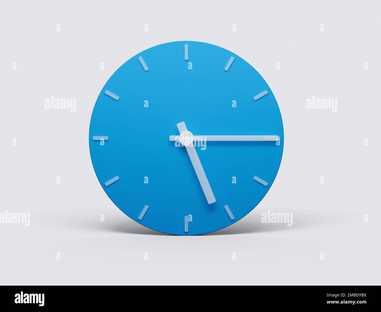 A 3d illustration of Minimal Clock time 5:15 o'clock or Five Fifteen on ...