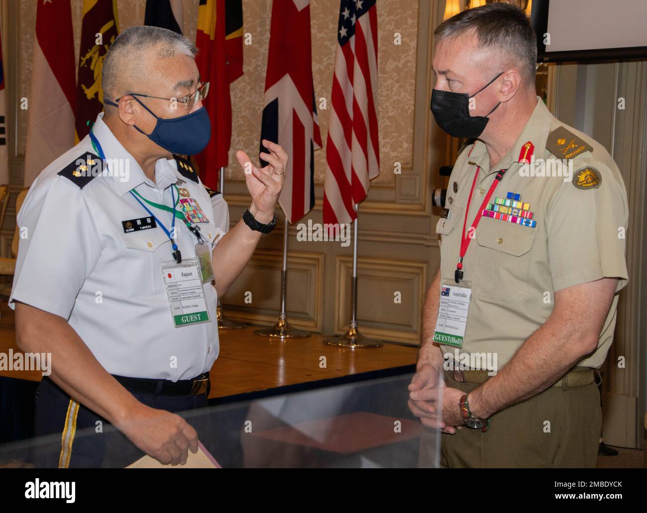 Japan Ground Self-Defense Force Lt. Gen. Maeda Tadao, left, commanding ...