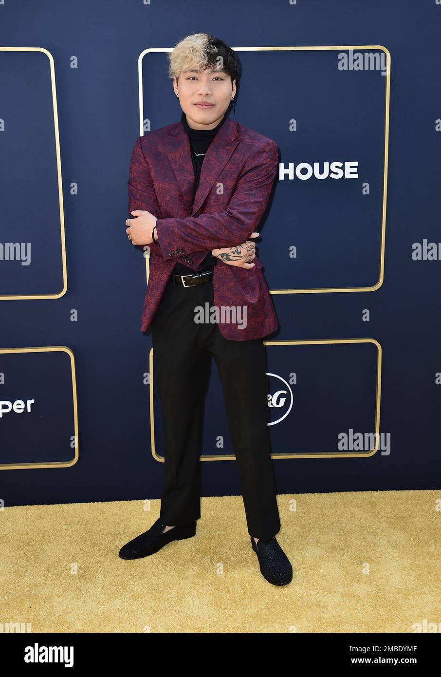 FaZe Mew arrives at the Gold House Gala on Saturday, May 21, 2022, at ...