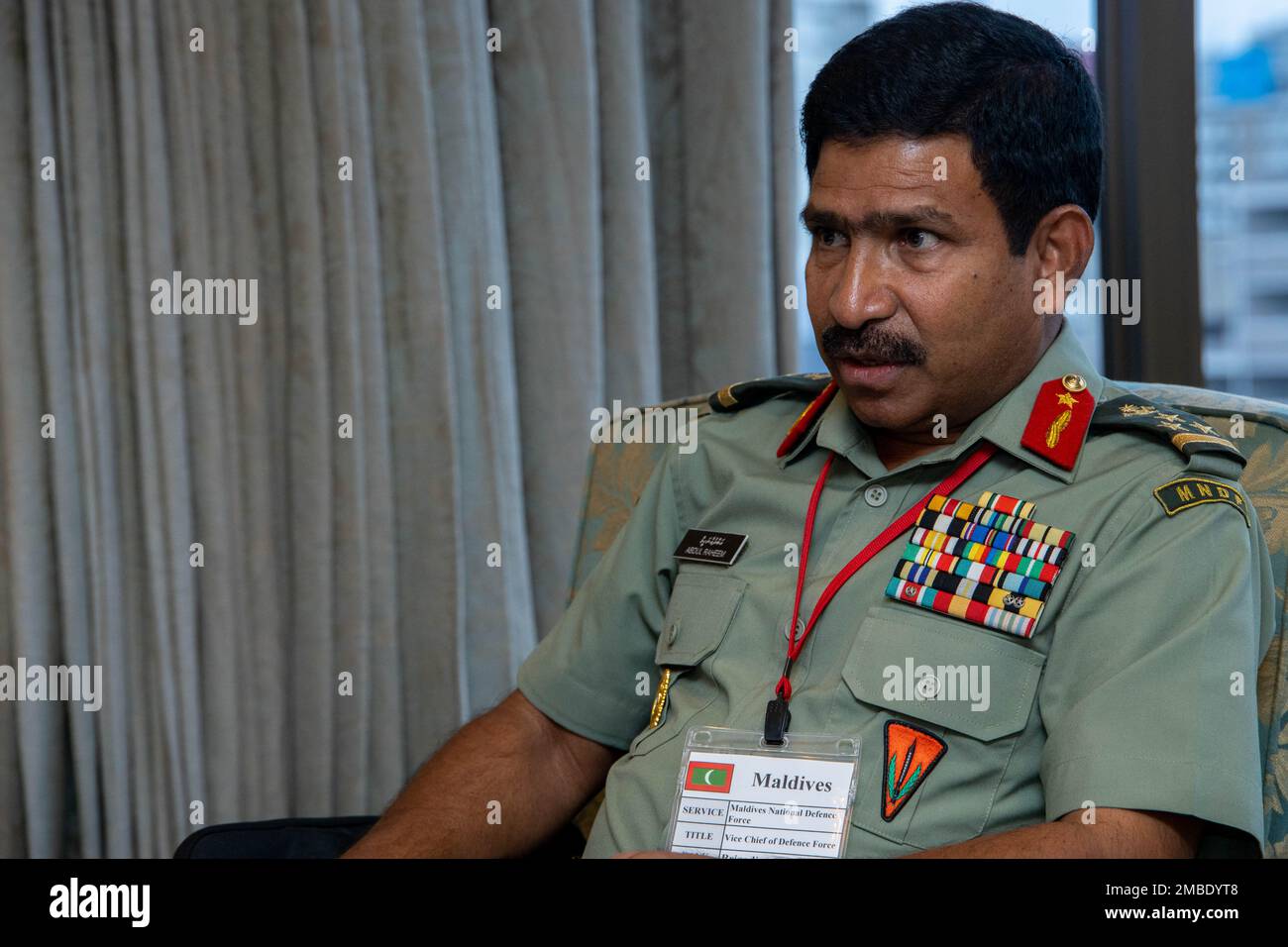 Maldives National Defense Force Brig. Gen. Abdul Raheem Abdul Latheef ...