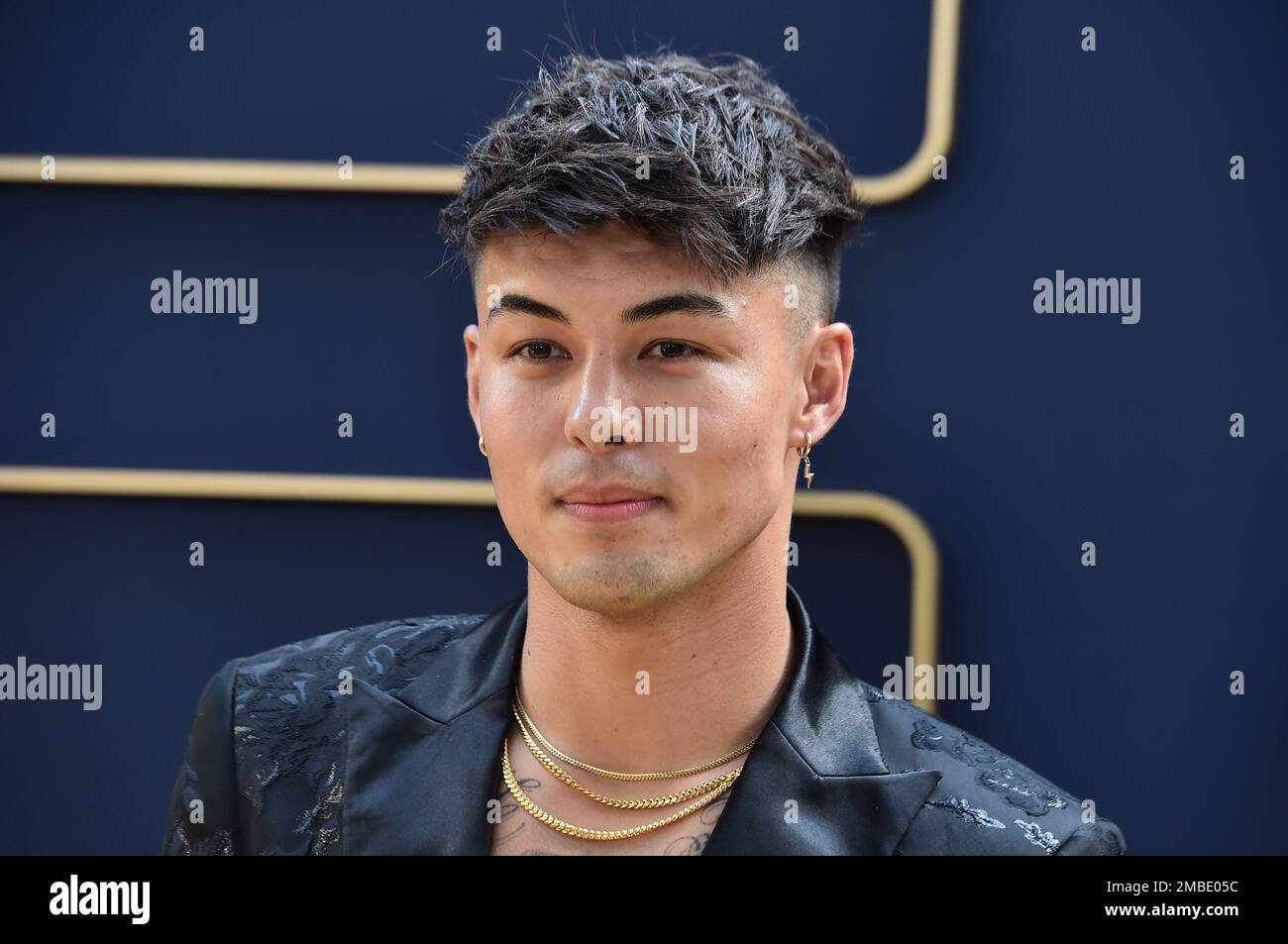 Eric Priest arrives at the Gold House Gala on Saturday, May 21, 2022 ...