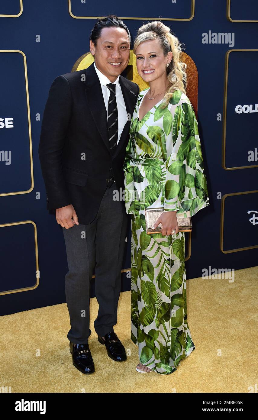 Jon M. Chu and Kristin Hodge arrive at the Gold House Gala on Saturday ...