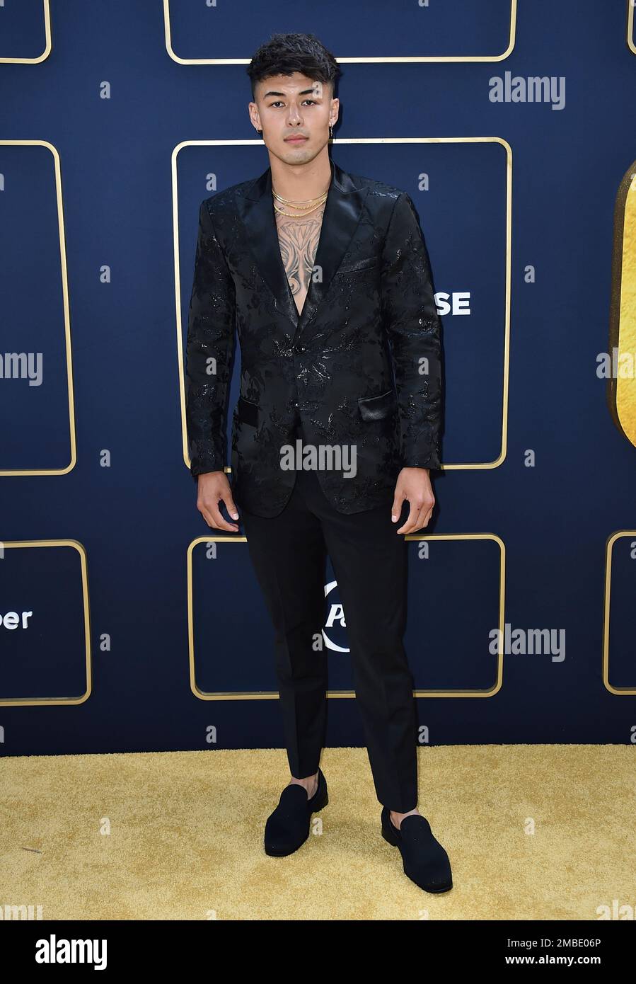 Eric Priest arrives at the Gold House Gala on Saturday, May 21, 2022 ...