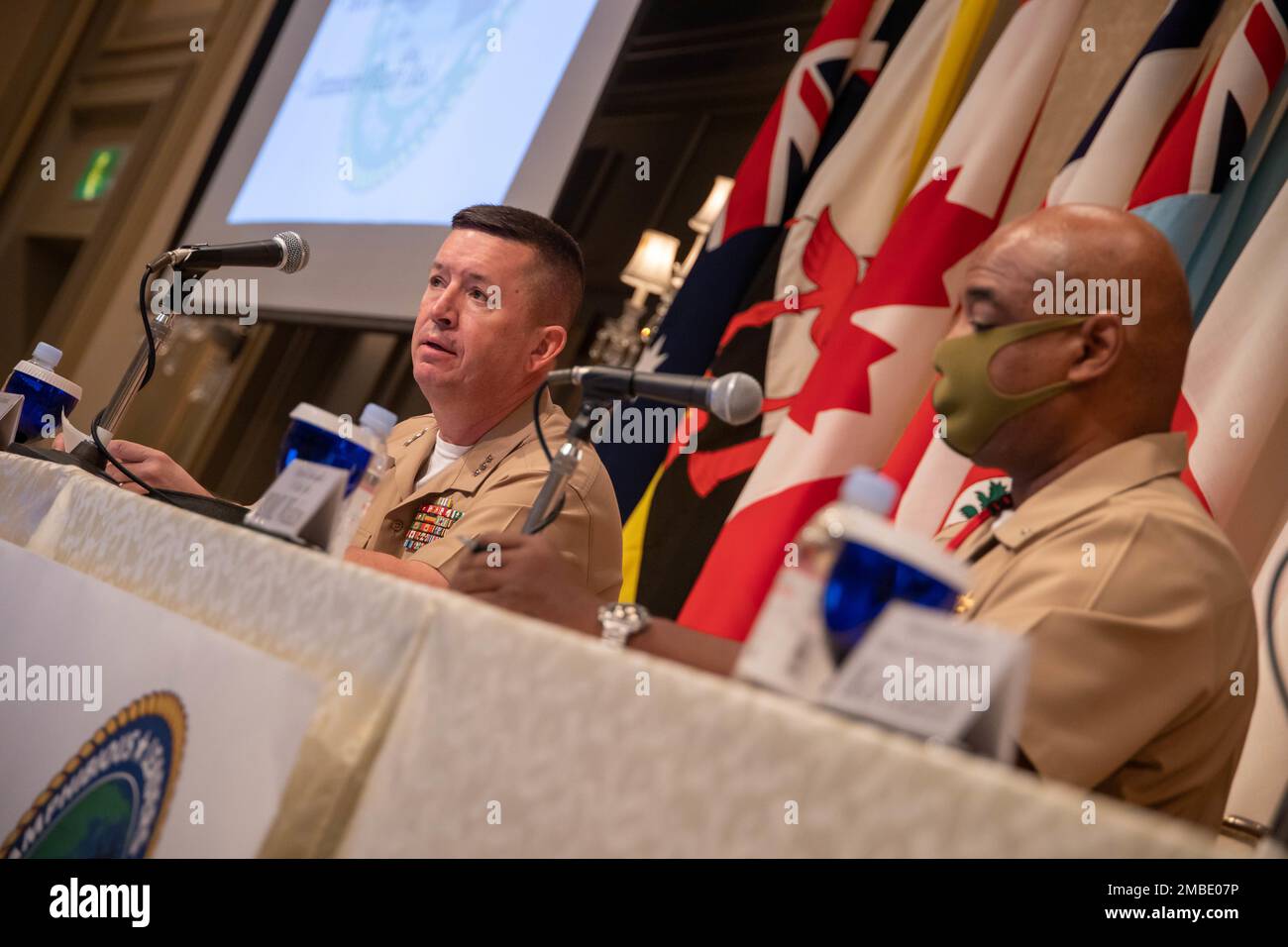 U.S. Marine Corps Lt. Gen. James W. Bierman Jr., left, commanding ...