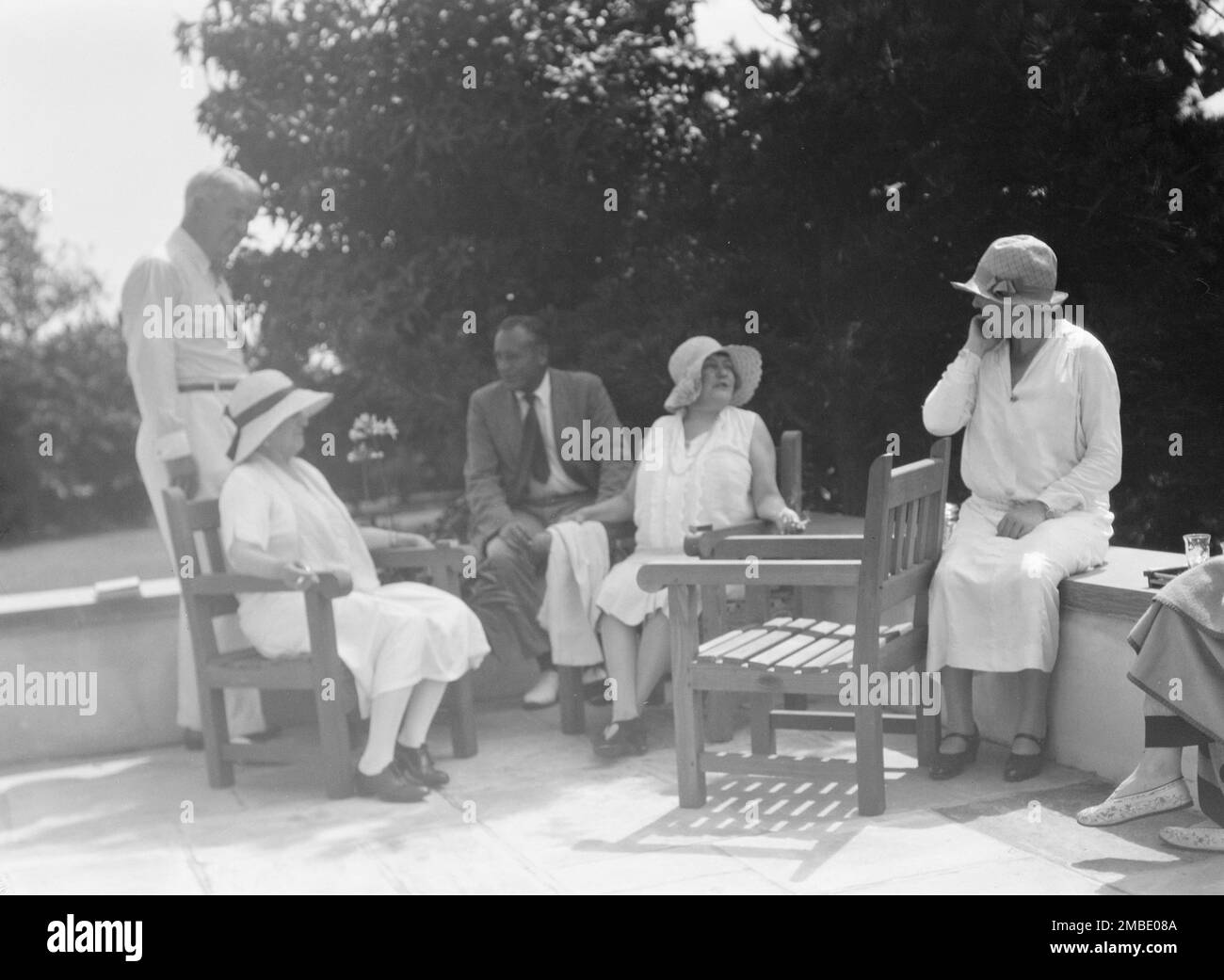 Group of people at "The Shallows," property of Lucien Hamilton Tyng ...