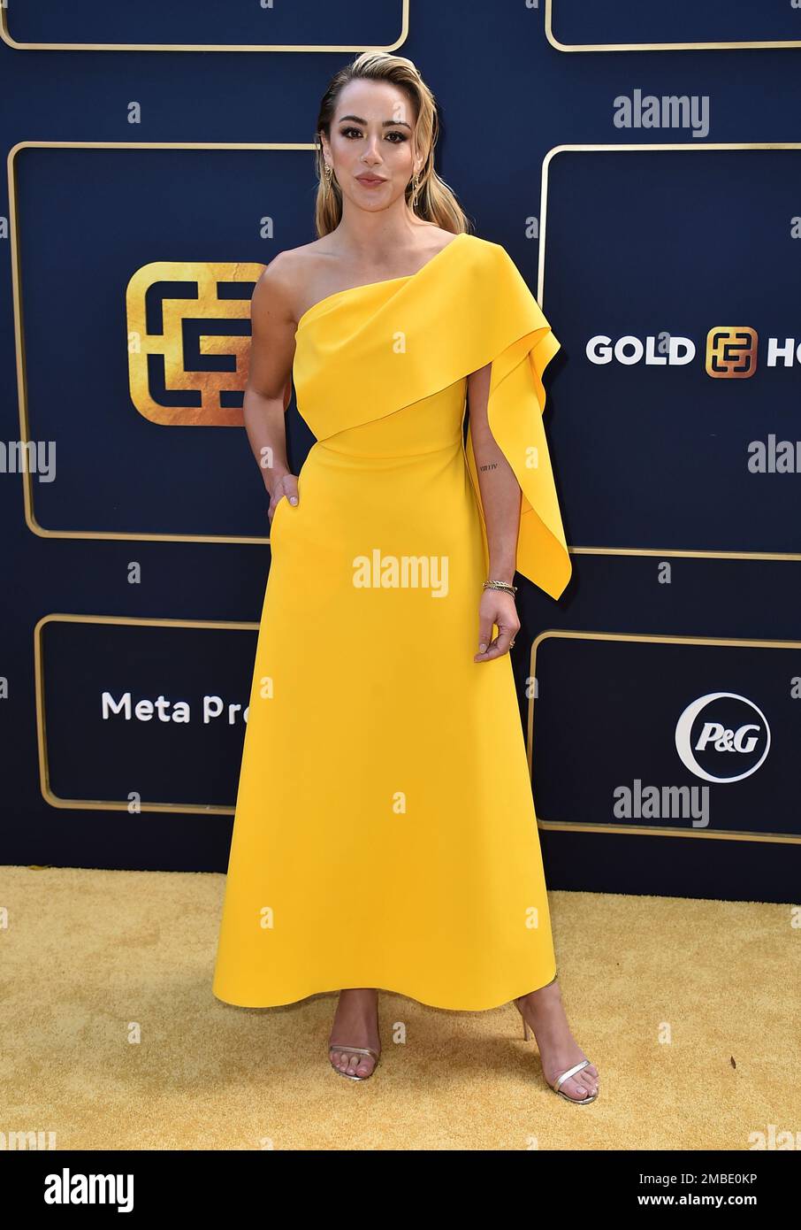 Chloe Bennet arrives at the Gold House Gala on Saturday, May 21, 2022 ...