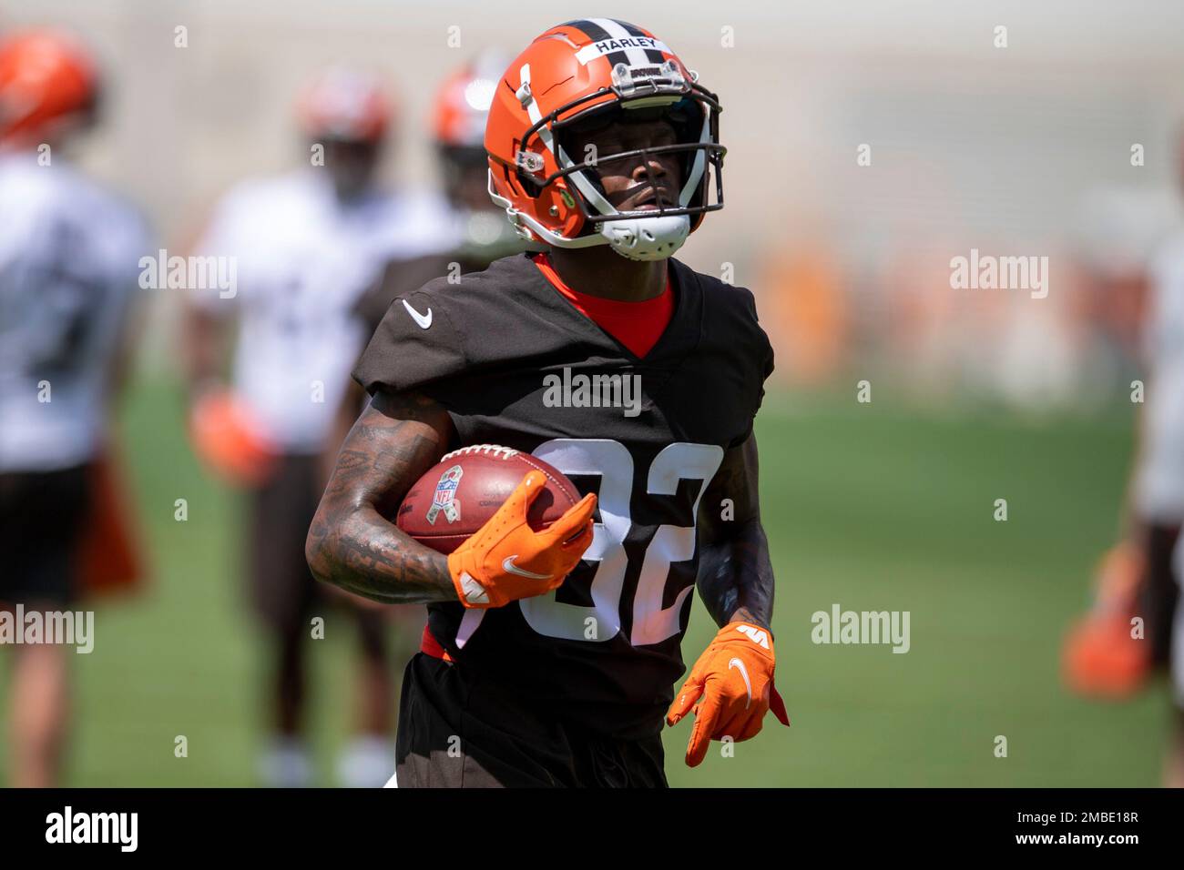 Cleveland Browns wide receiver Mike Harley Jr. participates in a drill ...