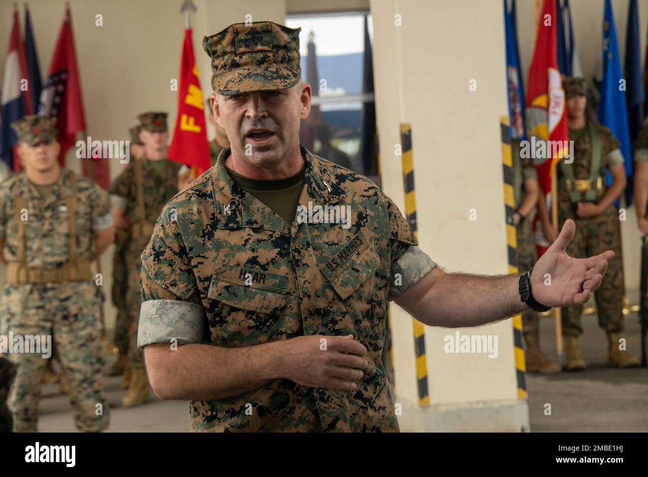 U.S. Marine Corps Col. Christopher Haar, the commanding officer of ...