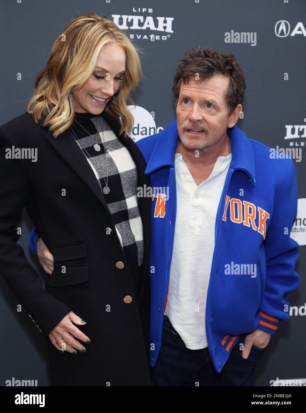 Utah, USA. 20th Jan, 2023. Tracy Pollan and Michael J. Fox arriving to ...