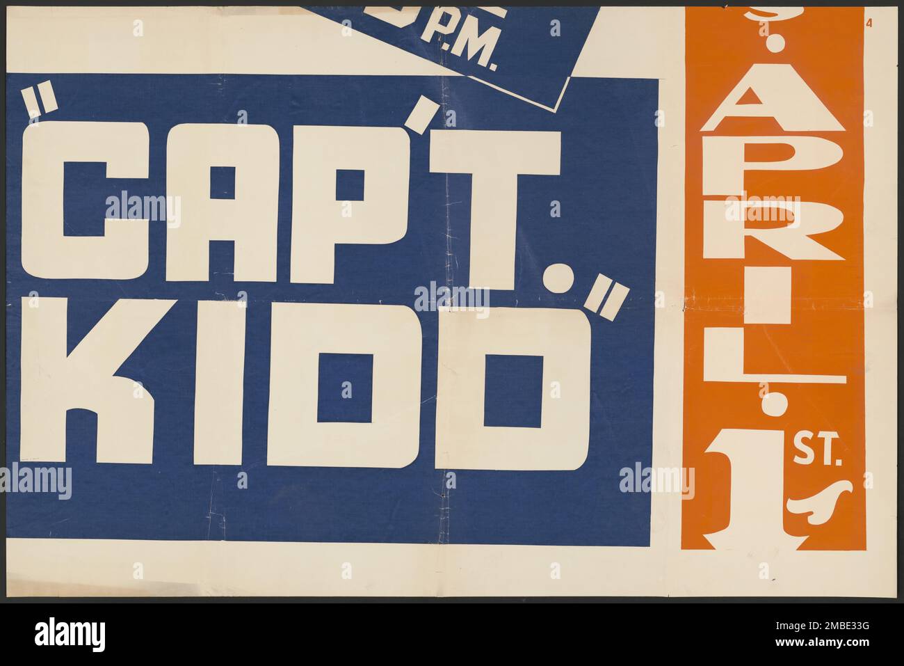 Captain Kidd, [193-]. "Cap't. Kidd". Poster for a play. The Federal ...