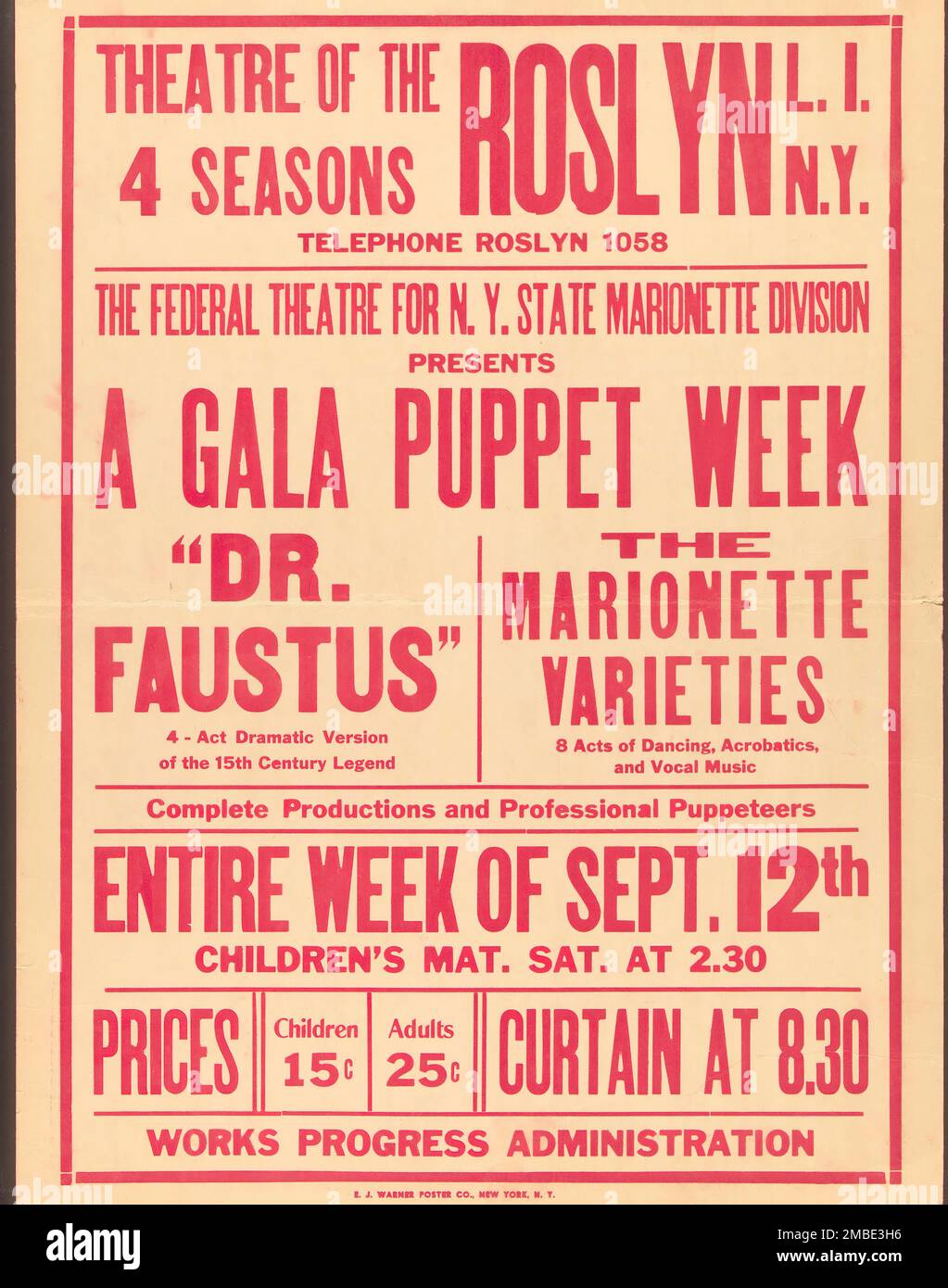 Poster from Roslyn production of Power (Roslyn, NY), [1930s] . The ...