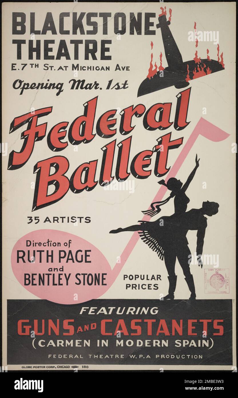 Federal Ballet, Chicago, 1939. 'Blackstone Theatre...Federal Ballet ...