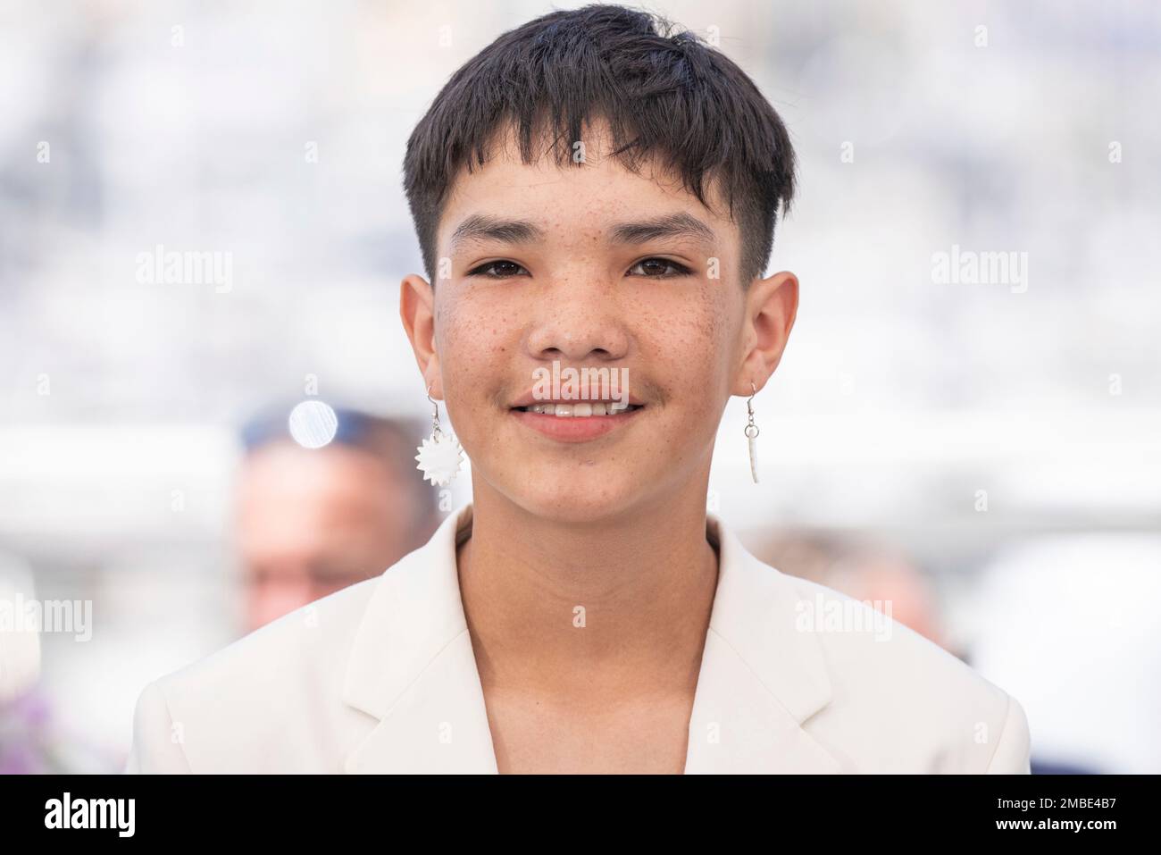 LaDainian Crazy Thunder poses for photographers at the photo call for ...