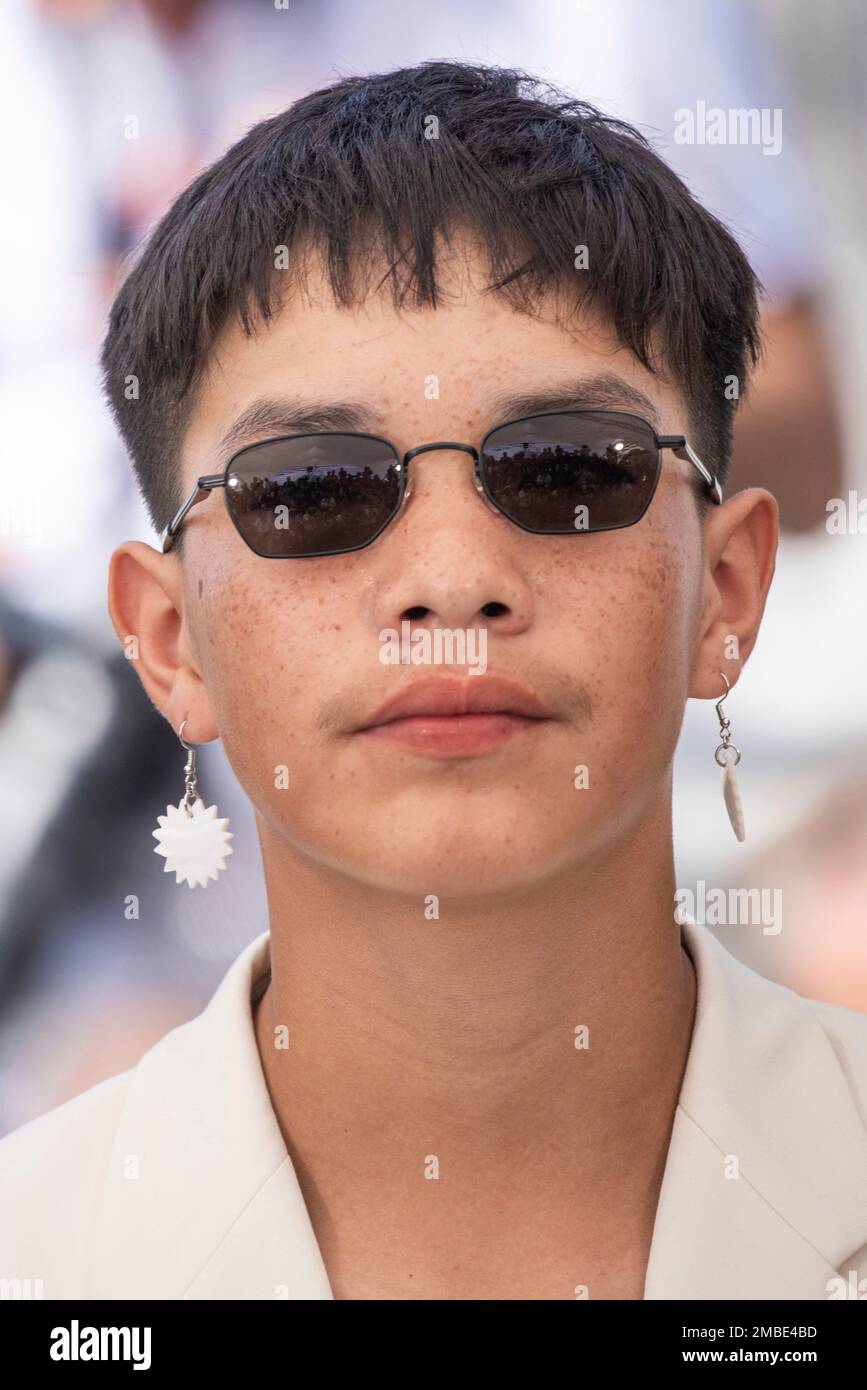 LaDainian Crazy Thunder poses for photographers at the photo call for ...