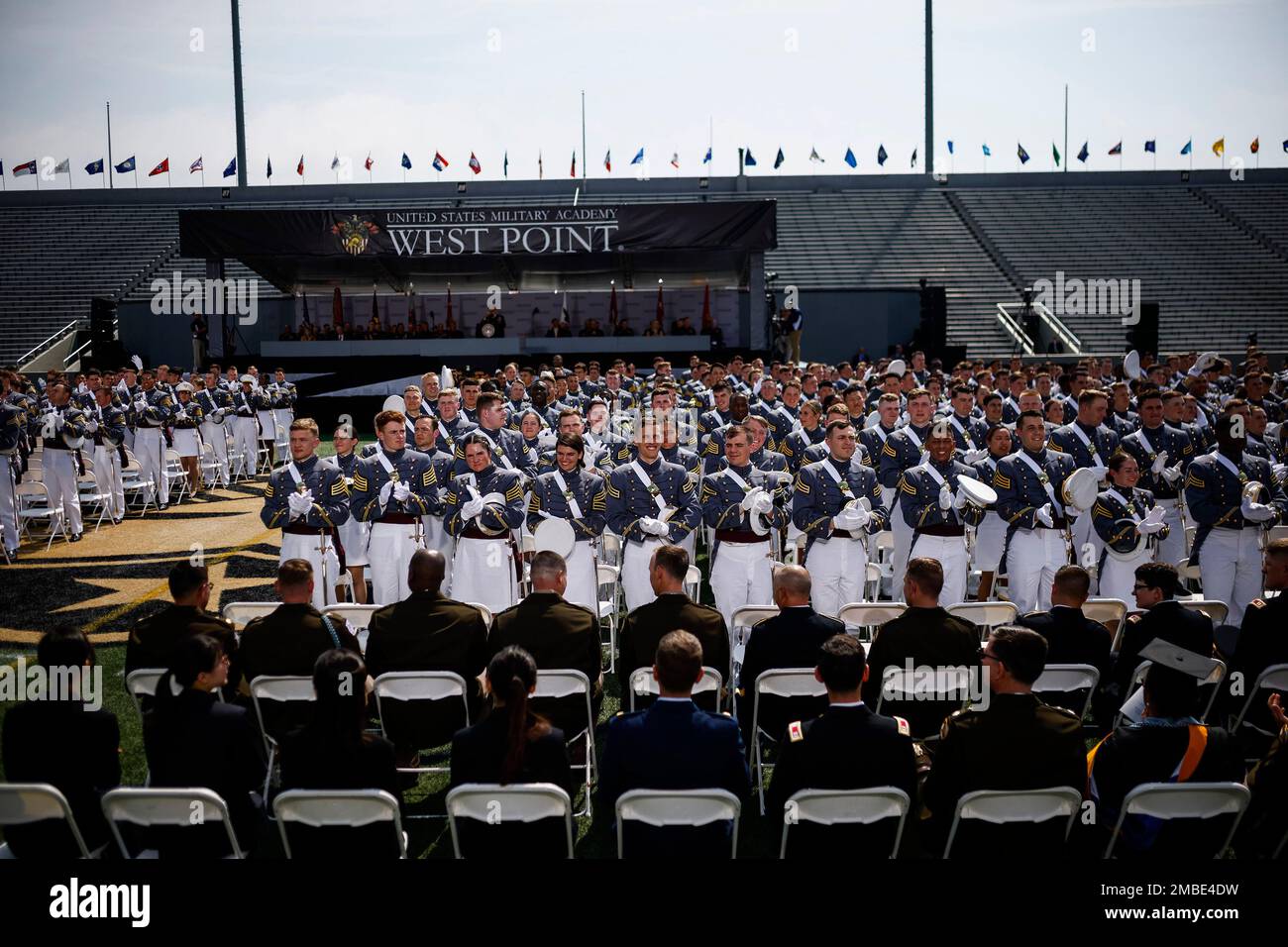 United States Military Academy graduating cadets attend their ...