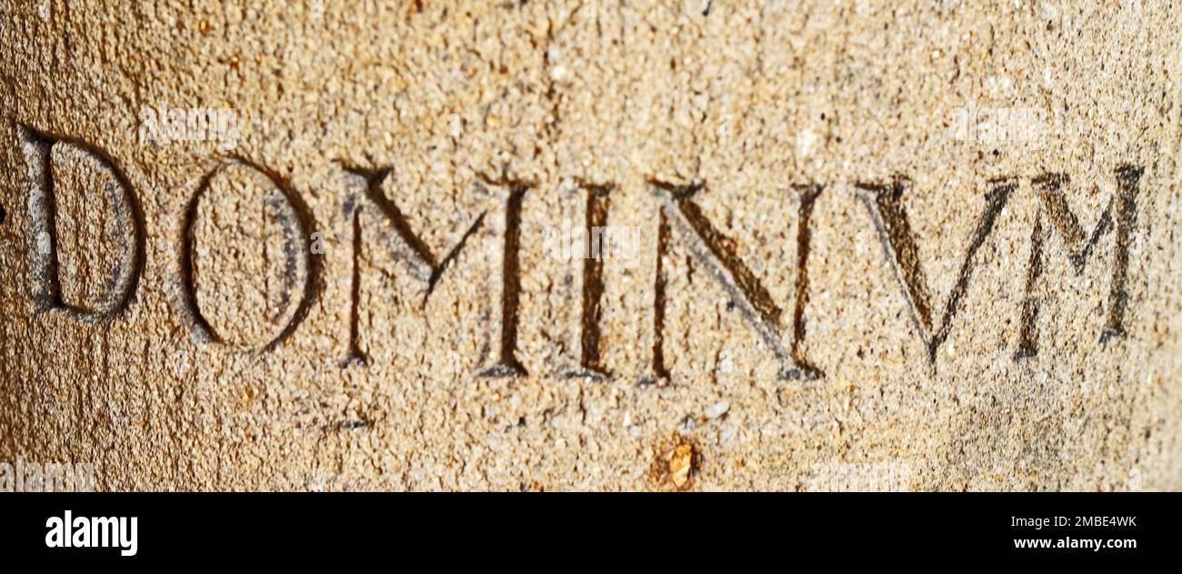 Roman latin writing carved hi-res stock photography and images - Alamy