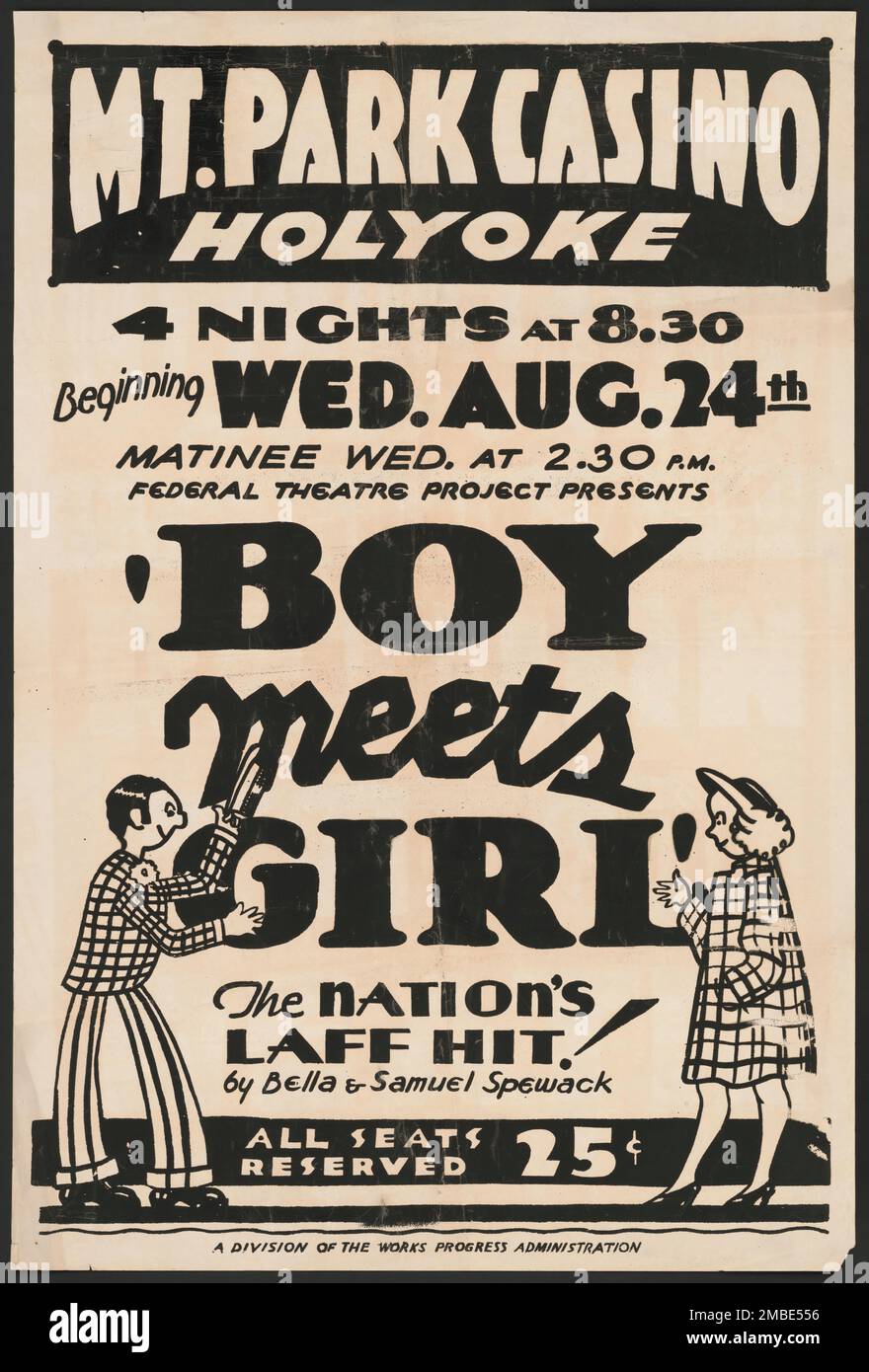Boy Meets Girl, Holyoke, MA, 1938. 'Mt. Park Casino...Boy Meets Girl ...