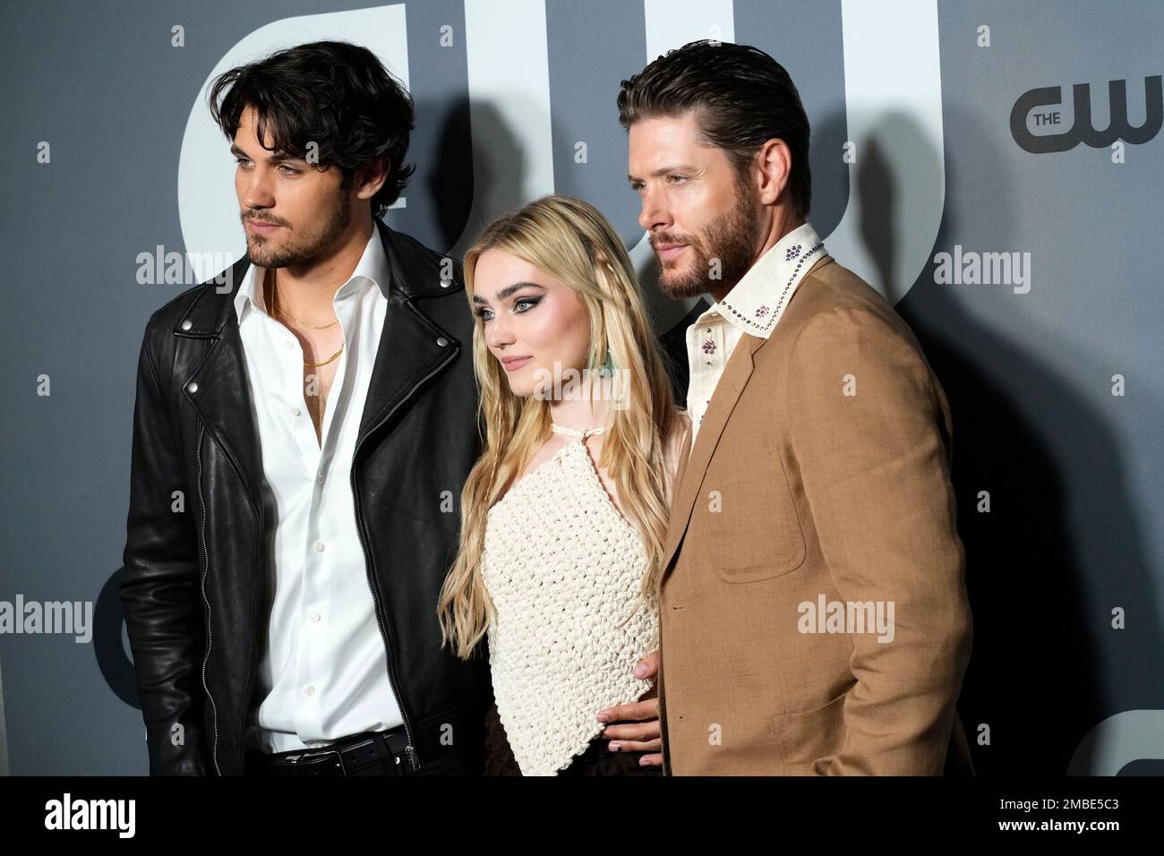 Drake Rodger, left, Meg Donnelly and Jensen Ackles attend The CW ...