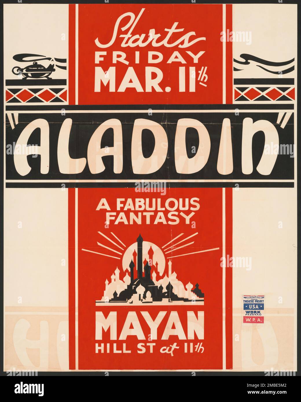 Aladdin, Los Angeles, [193-]. 'Starts Friday Mar. 11th - "Aladdin" - A ...