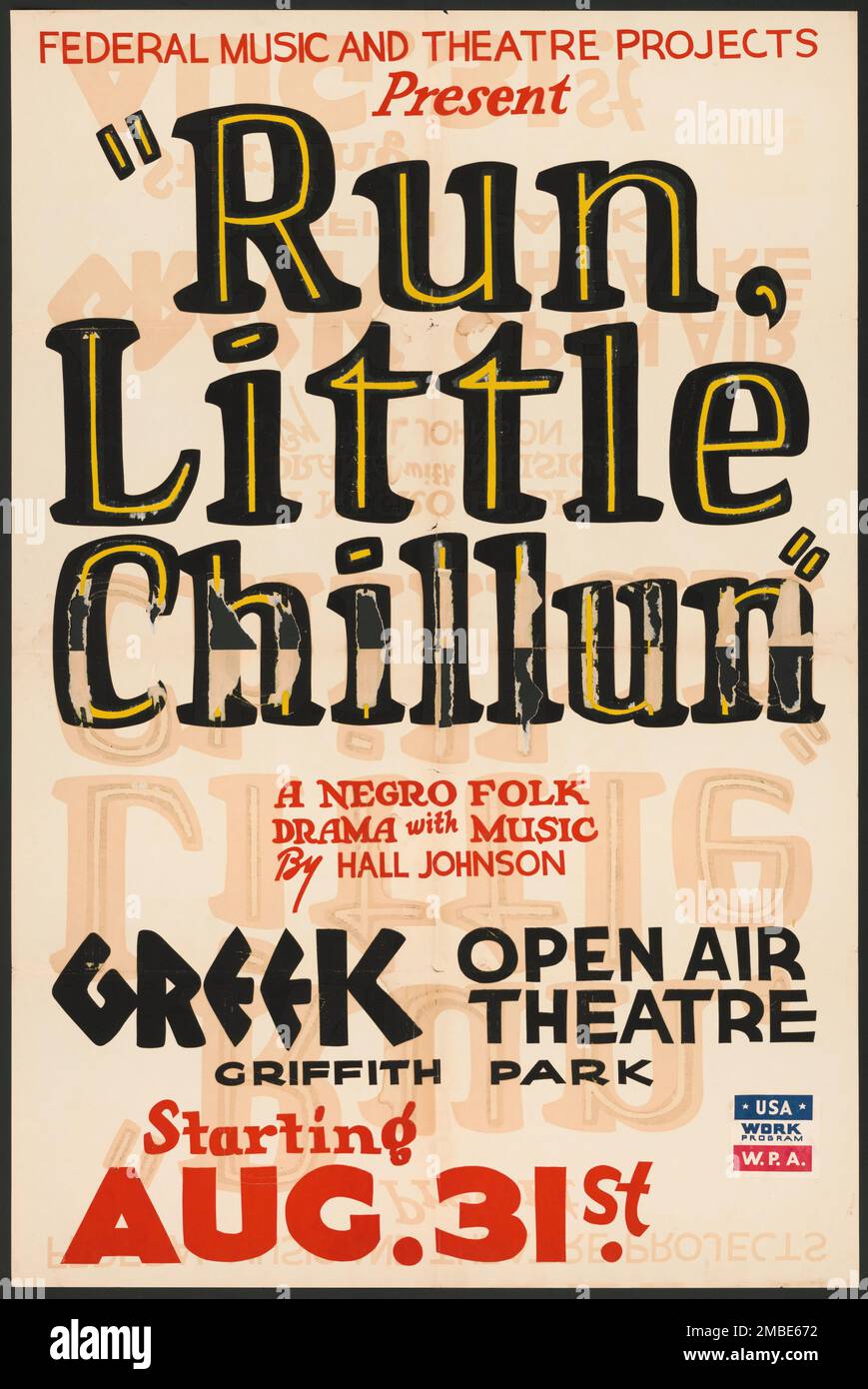 Run Little Chillun, Los Angeles, [193-]. 'Federal Music and Theatre ...
