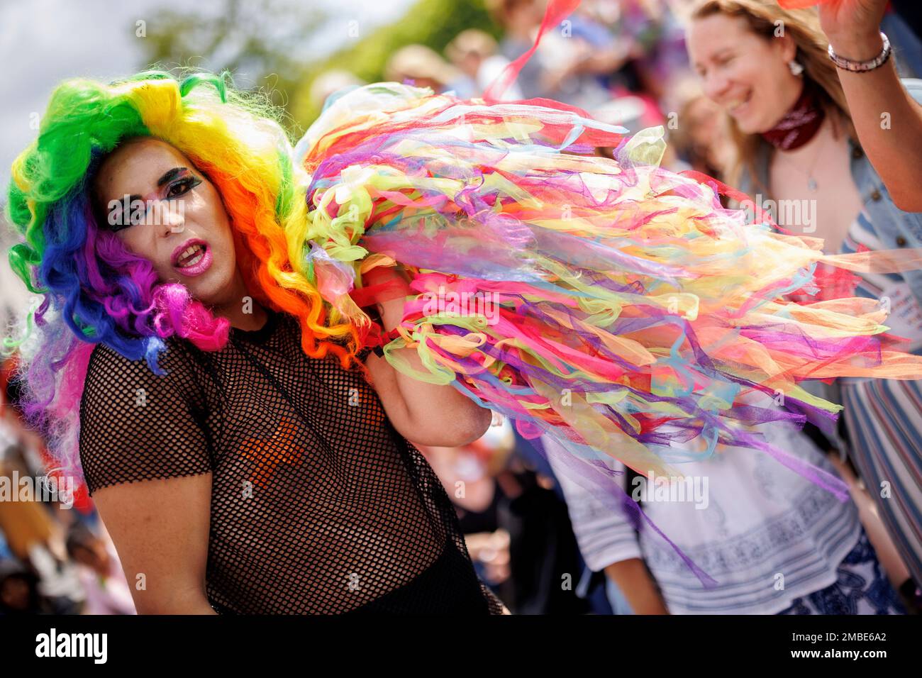 Revellers take part in the Belgian Pride Parade in Brussels, Saturday ...