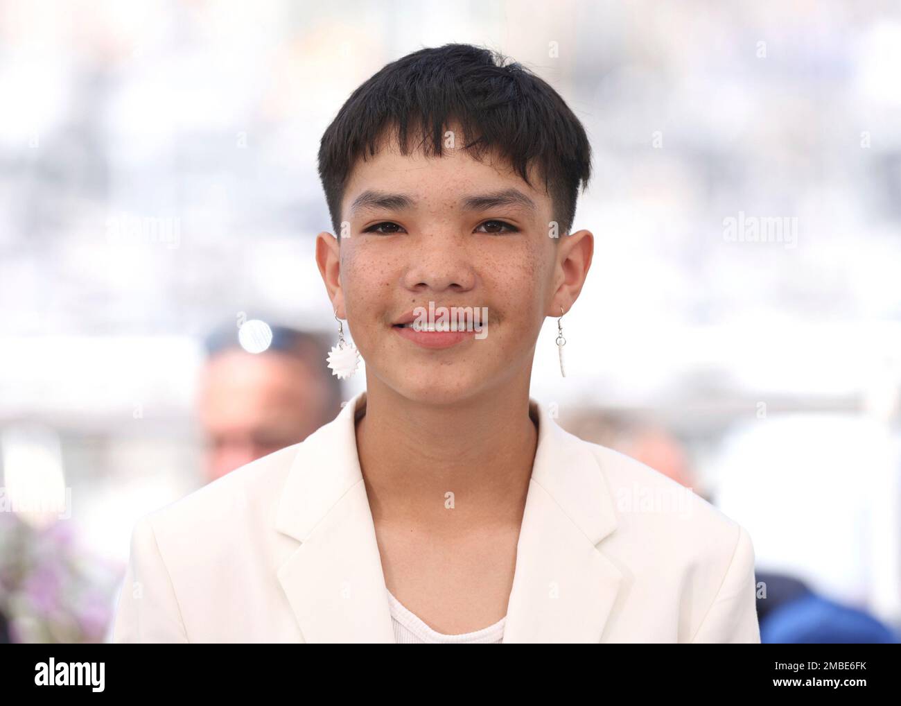 LaDainian Crazy Thunder poses for photographers at the photo call for ...