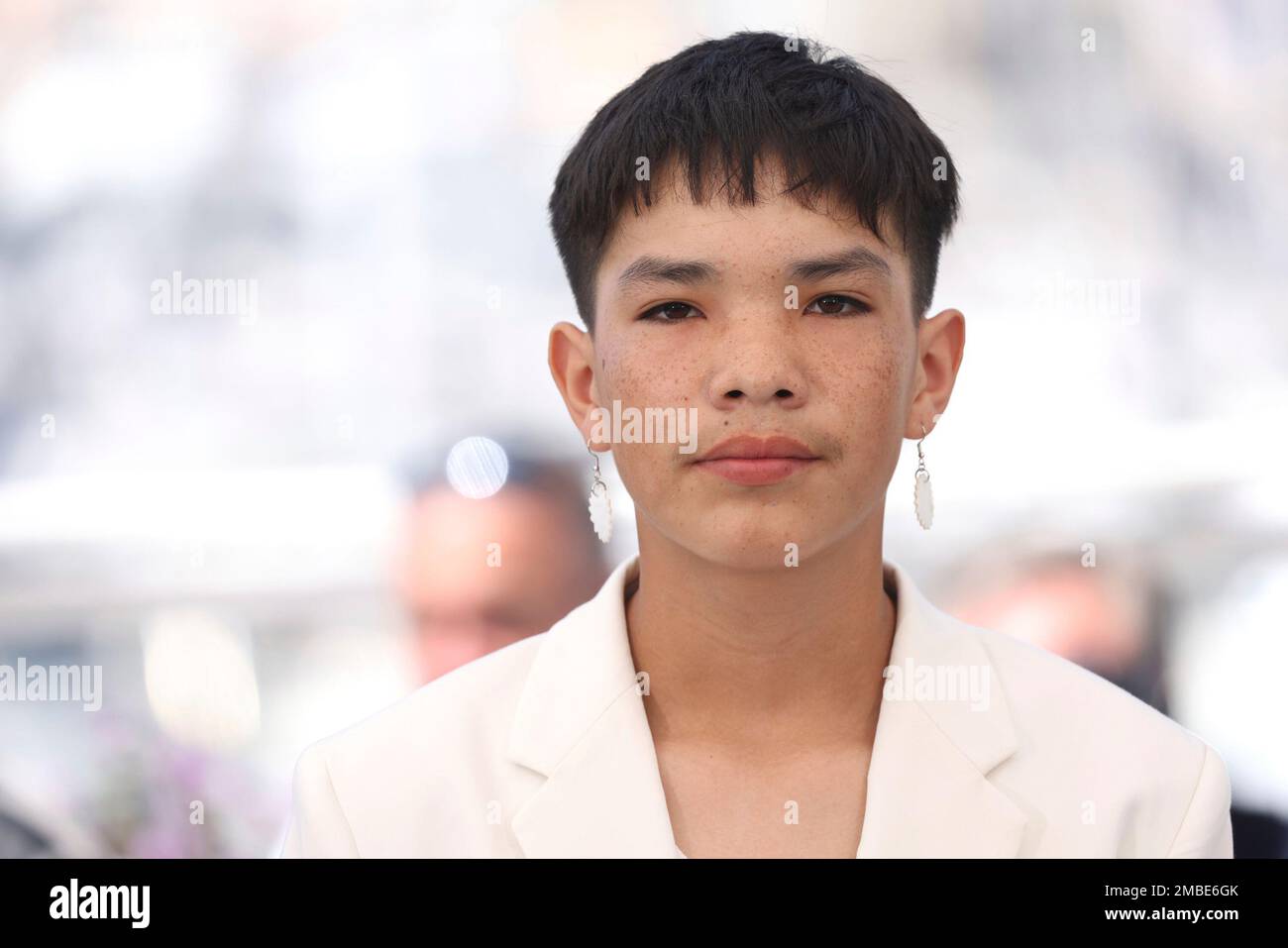 LaDainian Crazy Thunder poses for photographers at the photo call for ...