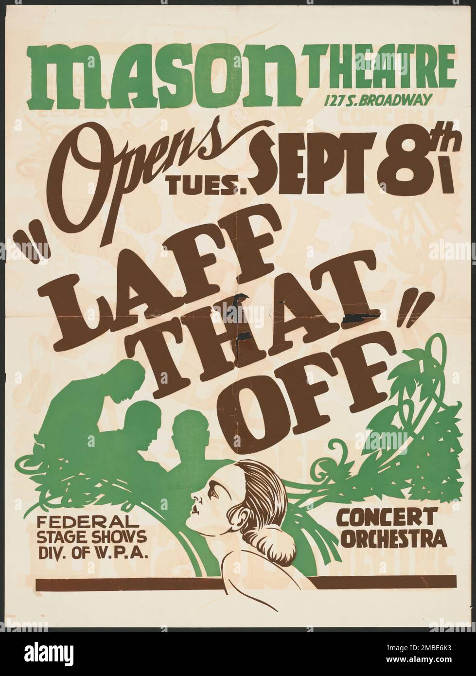 Laff That Off, Los Angeles, 1936. 'Mason Theatre..."Laff That Off ...