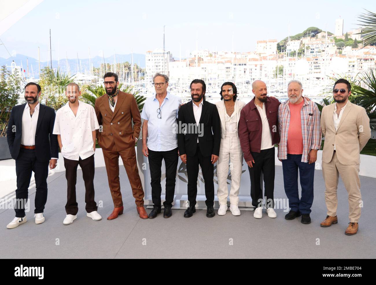 Jalal Al Tawil, from left, Tawfeek Barhom, Ramzi Choukair, Fares Fares, Mohammad Bakri, Ramzi ...