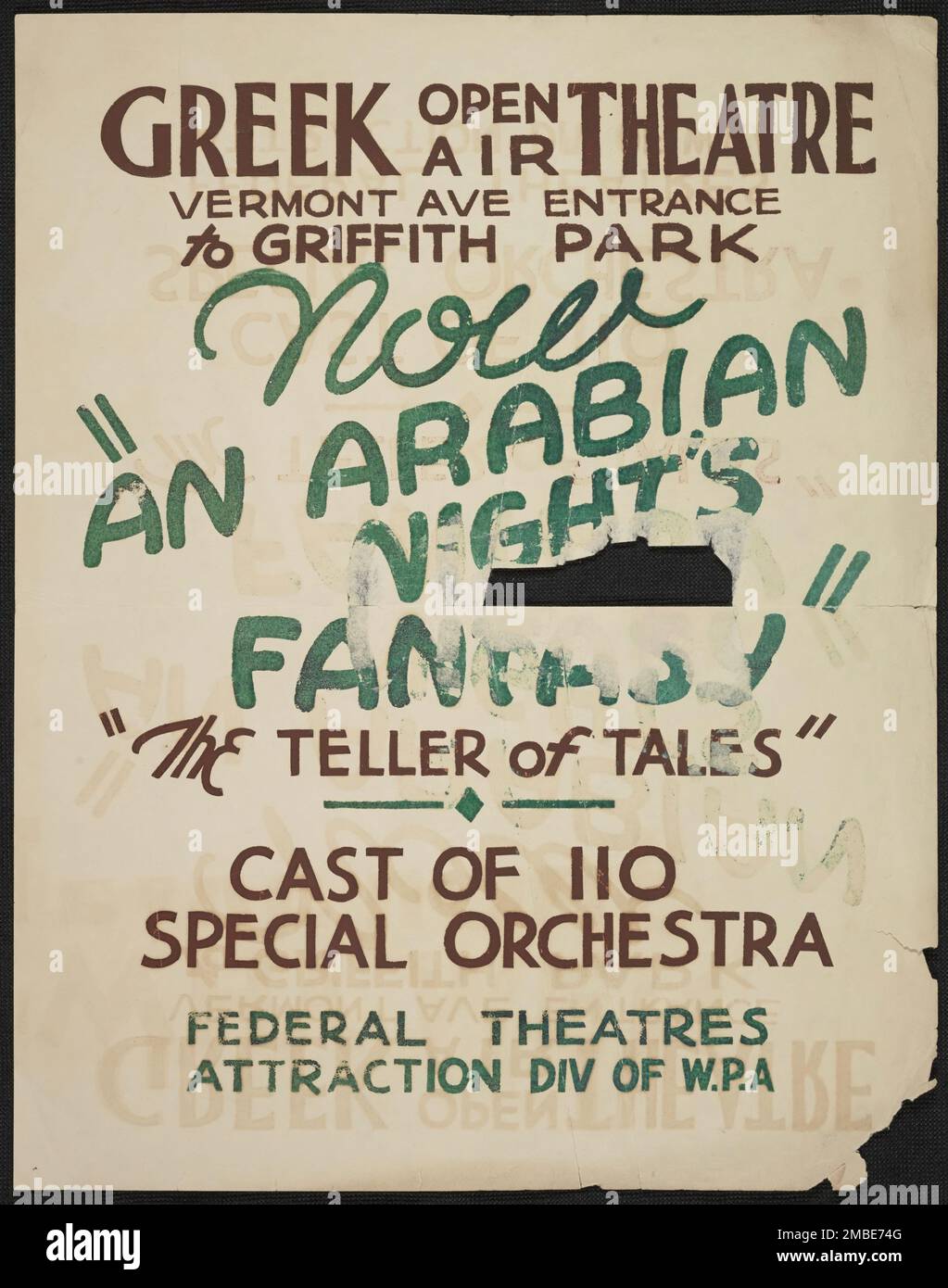An Arabian Nights Fantasy, Los Angeles, 1936. 'Greek Open Air Theatre ...
