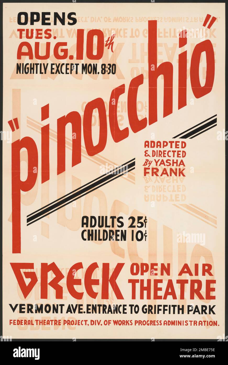 Pinocchio, Los Angeles, 1937. '"Pinocchio" - Adapted and Directed by ...