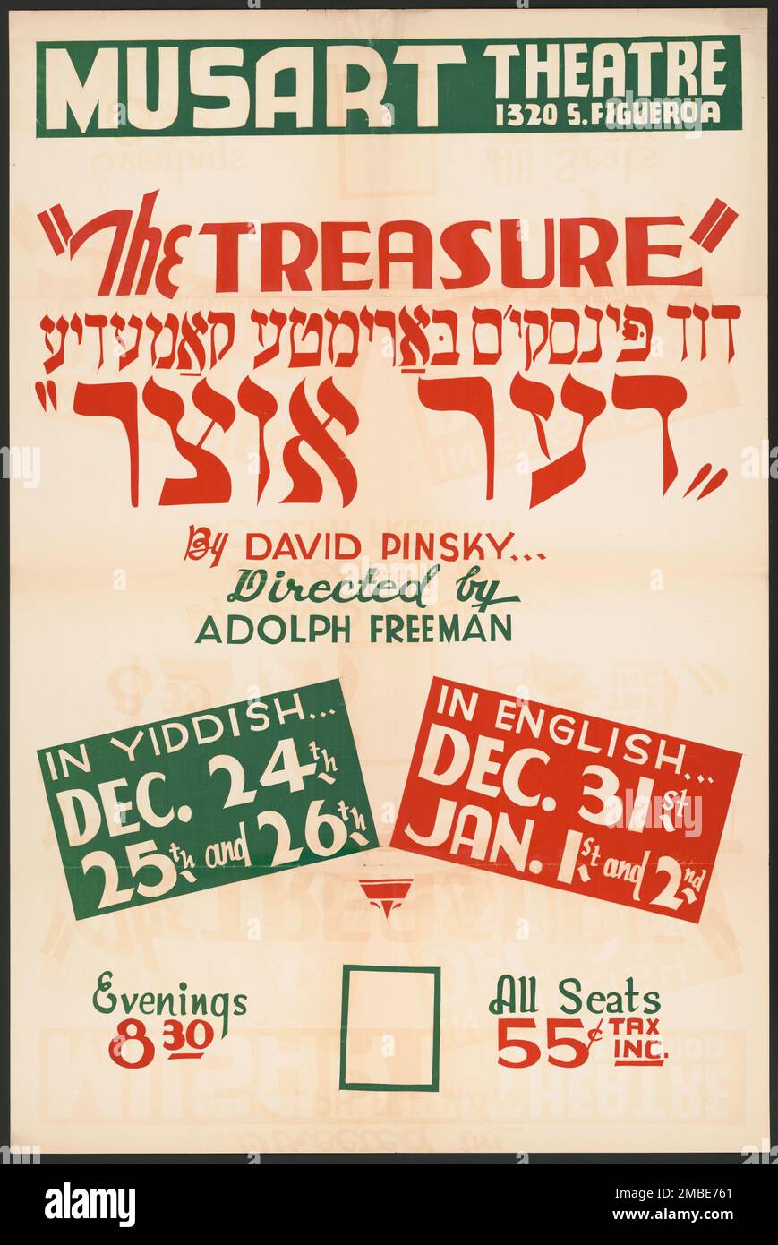 The Treasure, Los Angeles, 1937. 'Musart Theatre..."The Treasure ...