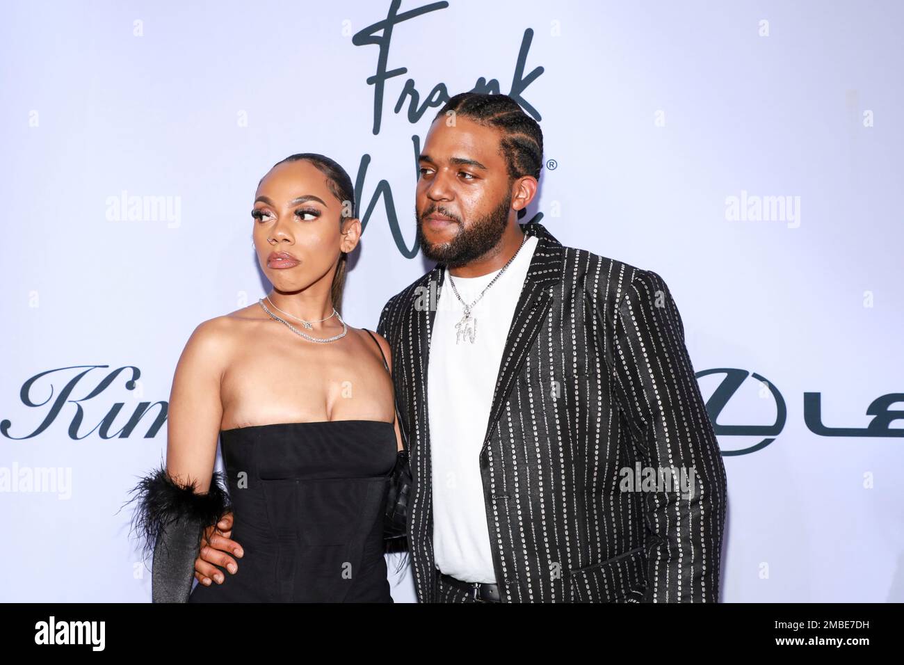 Alexis and CJ Wallace attend The Notorious B.I.G.'s 50th birthday gala dinner at Guastavino's on ...