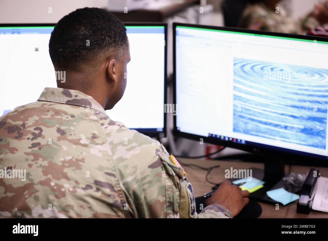Staff Sgt. Brandon Hearon, the supply sergeant at the 401st Military ...