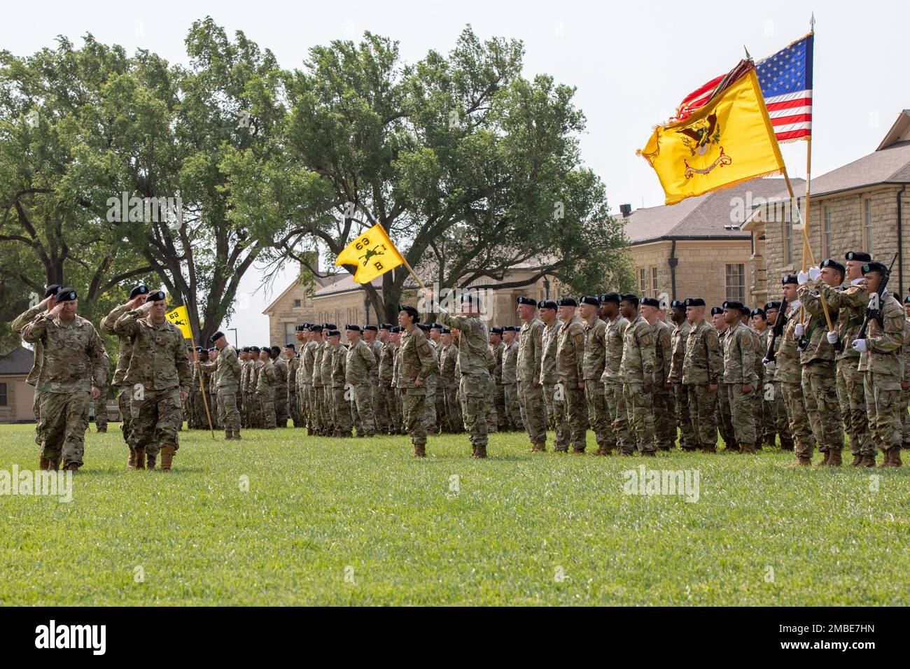 U.S. Army Maj. Ronald Rice (front left), the 1st Combined Arms ...