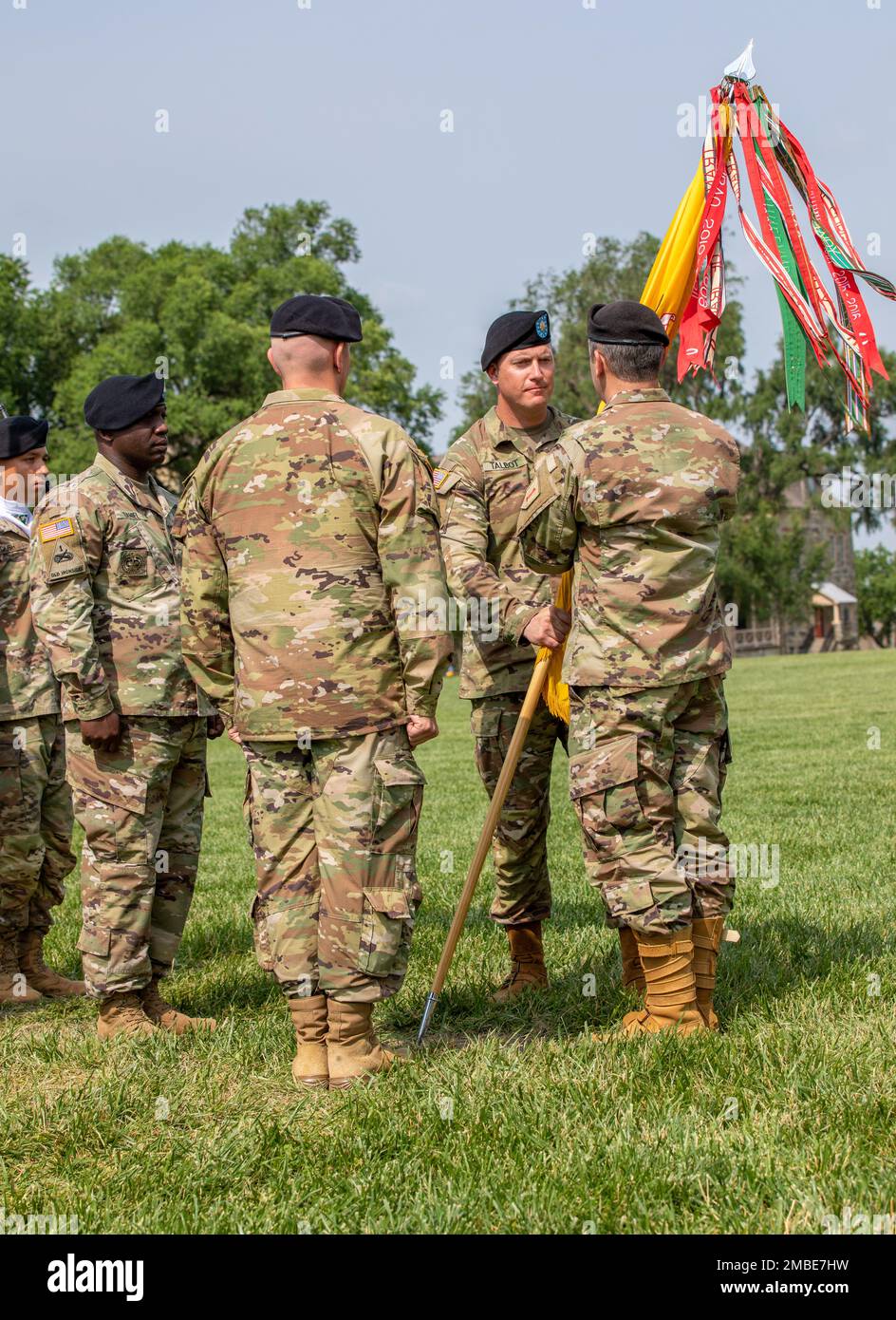 U.S. Army Lt. Col. Nicholas R. Talbot (center), the outgoing commander ...