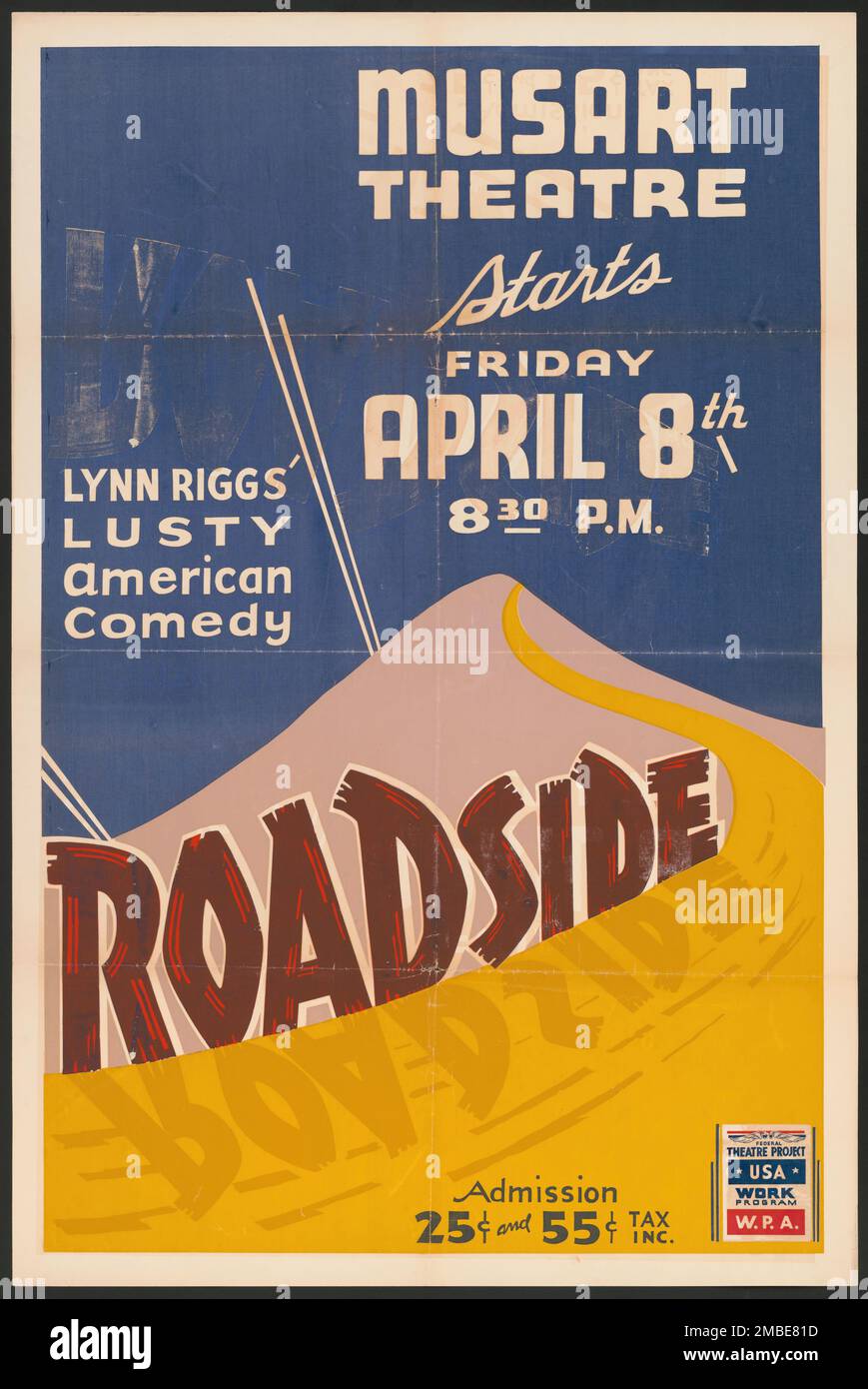 Roadside, Los Angeles, 1938. 'Musart Theatre...Lynn Riggs' Lusty ...