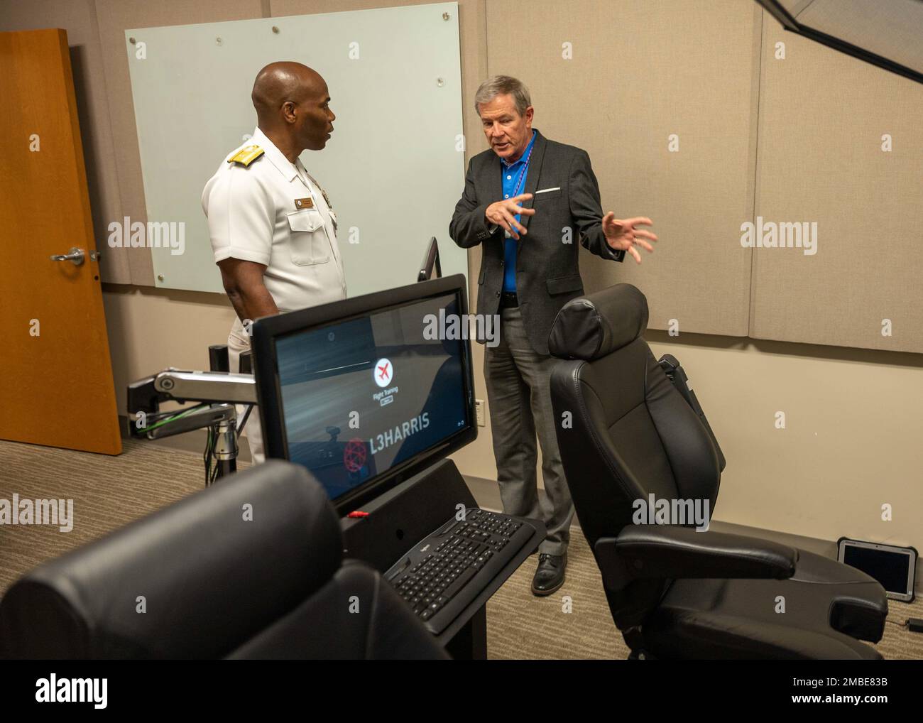 Rear Adm. Lex Walker, Commander, Navy Recruiting Command, takes a tour ...