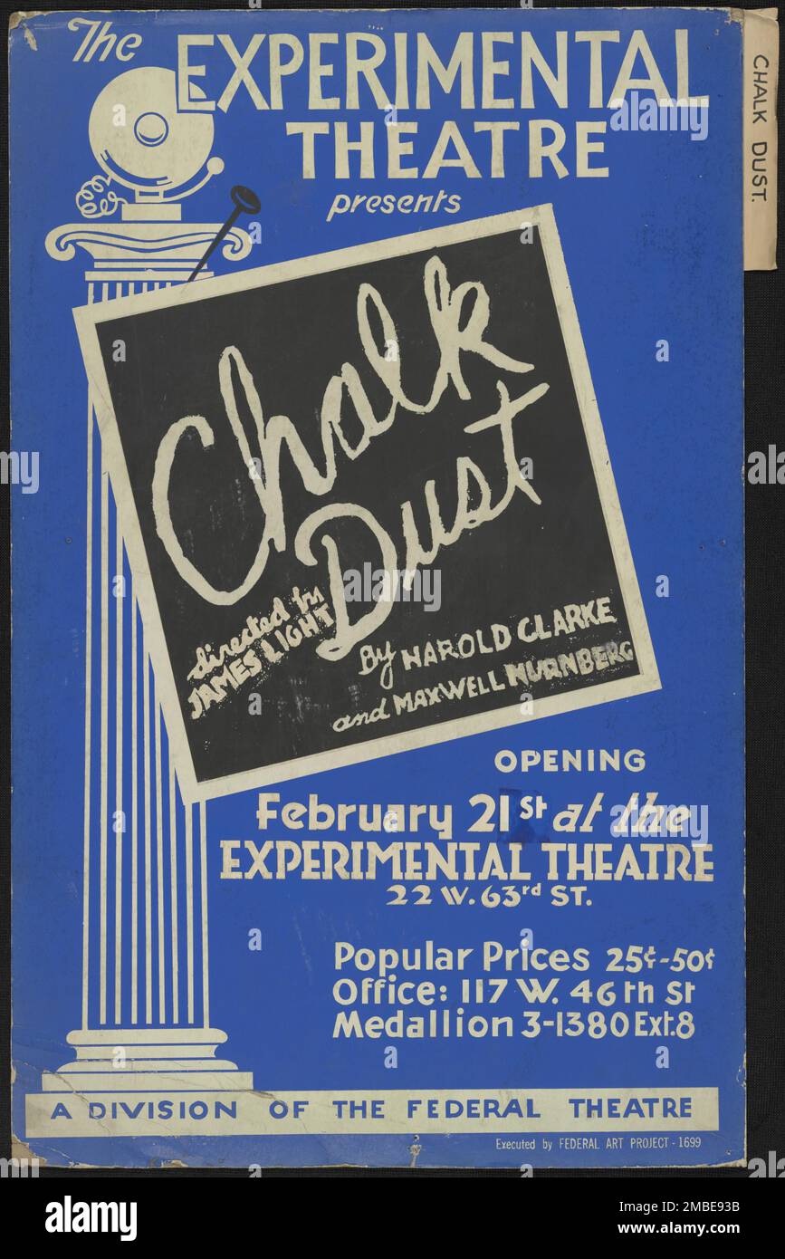 Chalk Dust, New York, [1936]. The Federal Theatre Project, created by ...