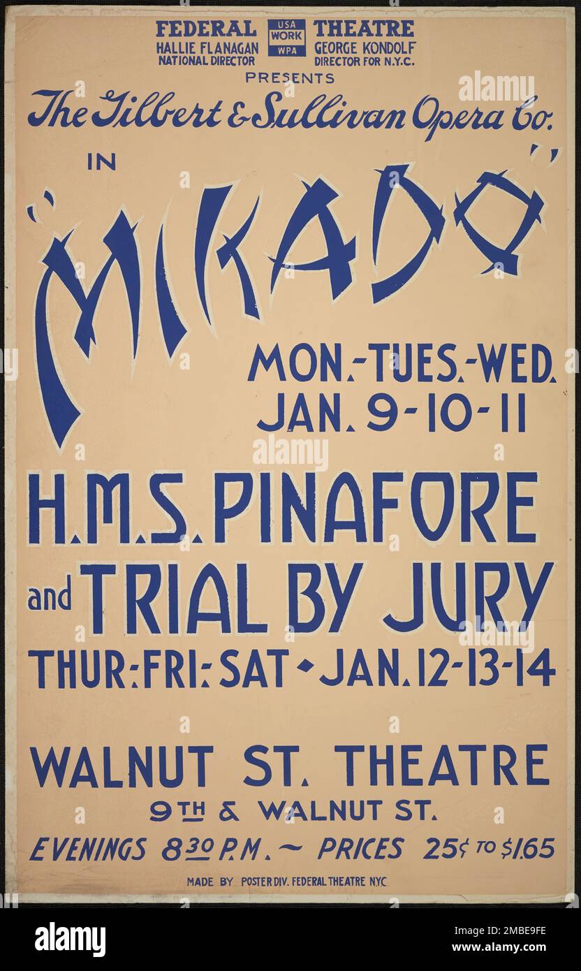 Mikado, New York, [1930s]. The Federal Theatre Project, created by the ...