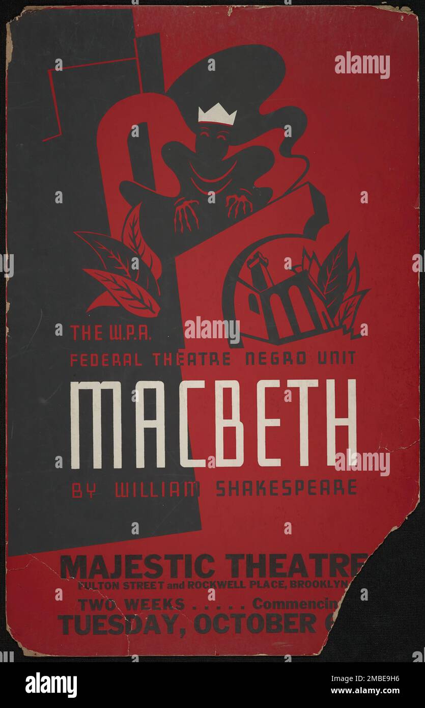 Macbeth, New York, [1930s]. The Federal Theatre Project, created by the ...