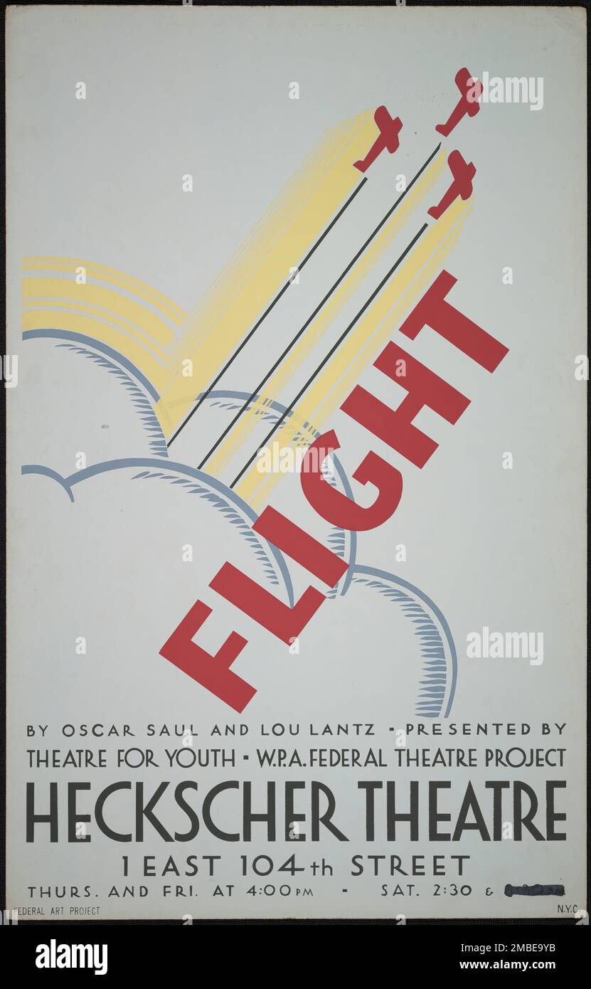 Flight, New York, 1936. The Federal Theatre Project, created by the U.S ...