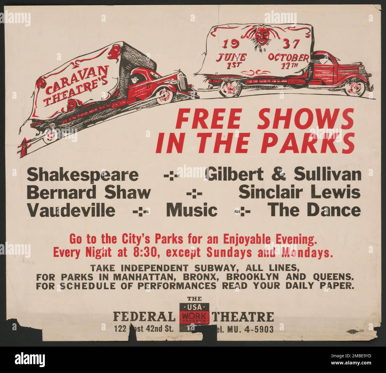 Free Shows in the Park, New York, [1930s]. The Federal Theatre Project ...