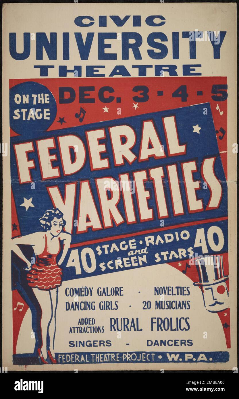 Federal Varieties, New York, 1936. The Federal Theatre Project, created ...