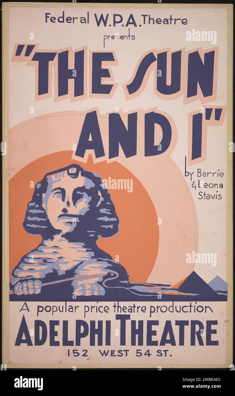 The Sun and I, New York, 1937. The Federal Theatre Project, created by ...