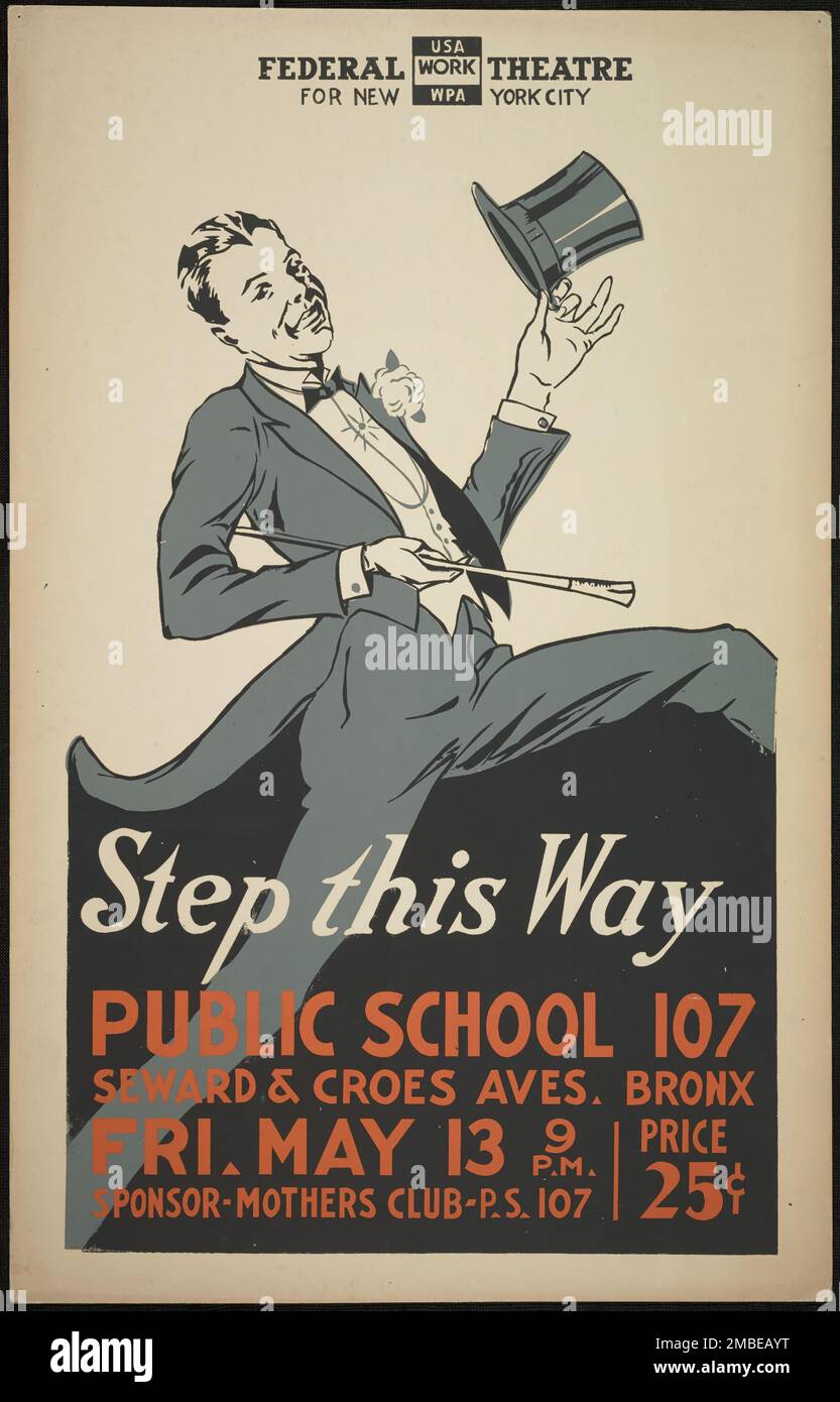 Step this Way, New York, 1938. The Federal Theatre Project, created by ...