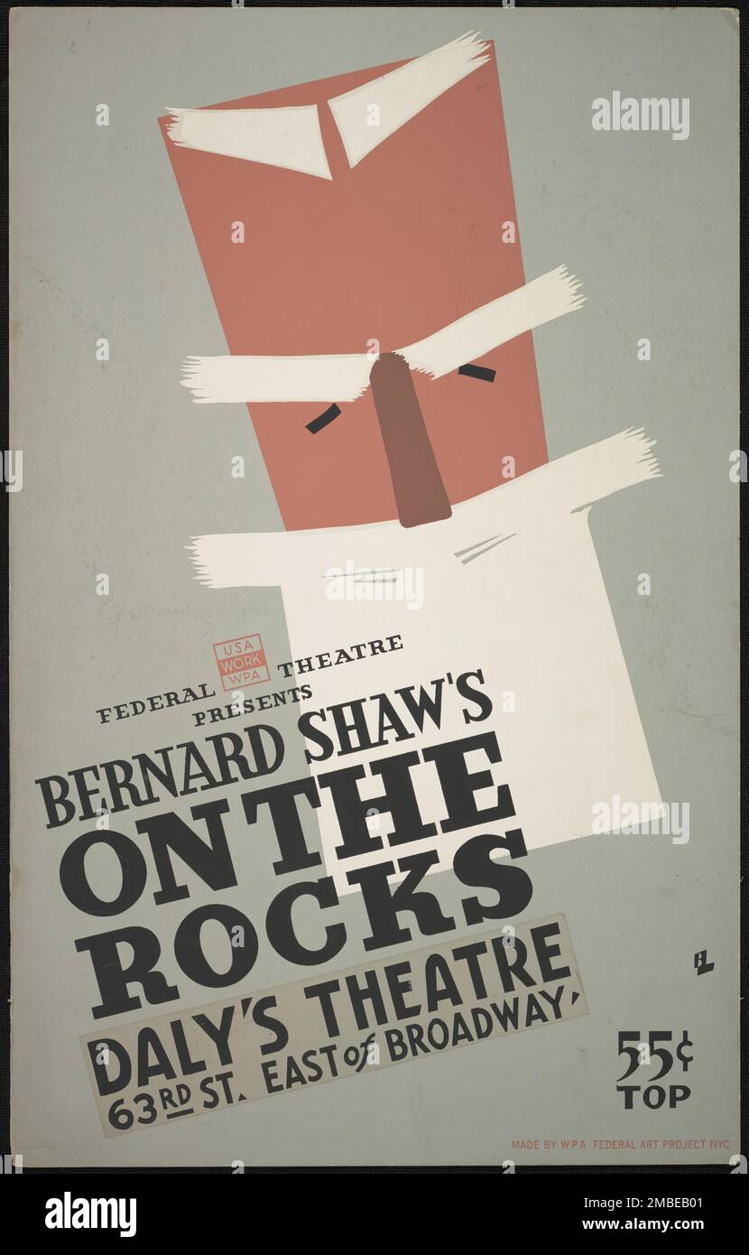 On the Rocks, New York, 1938. The Federal Theatre Project, created by ...