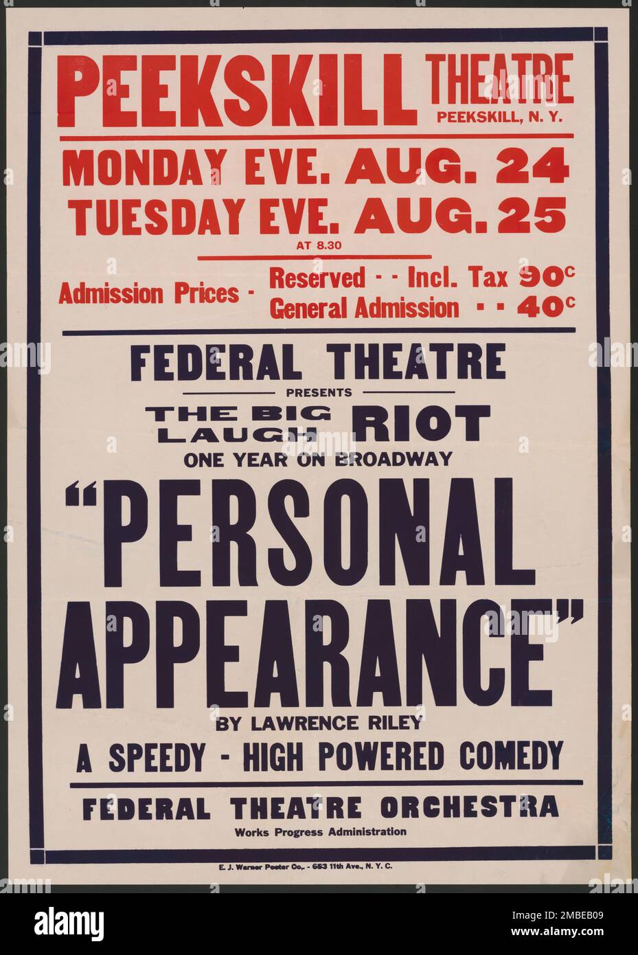 Personal Appearance 1, Peekskill, NY, [1930s]. The Federal Theatre ...