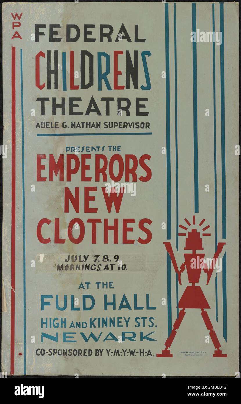 The Emperor's New Clothes, Newark, NJ, 1937. 'WPA Federal Childrens ...
